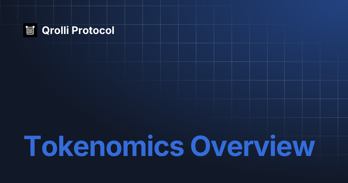 Tokenomics Overview | Qrolli Protocol
